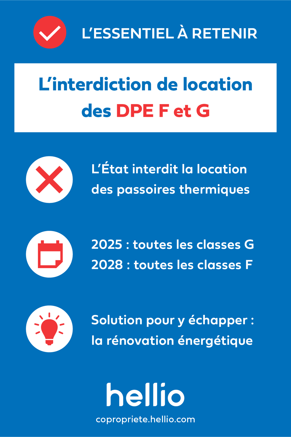 Interdiction de location des DPE F et G : le point | Hellio